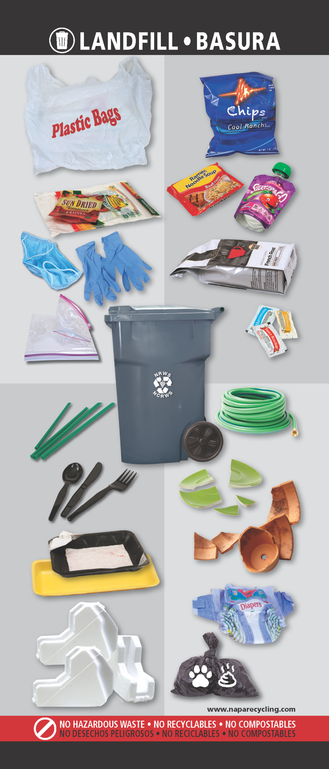 What Cannot Go in the Recycling or Compost? - Napa Recycling